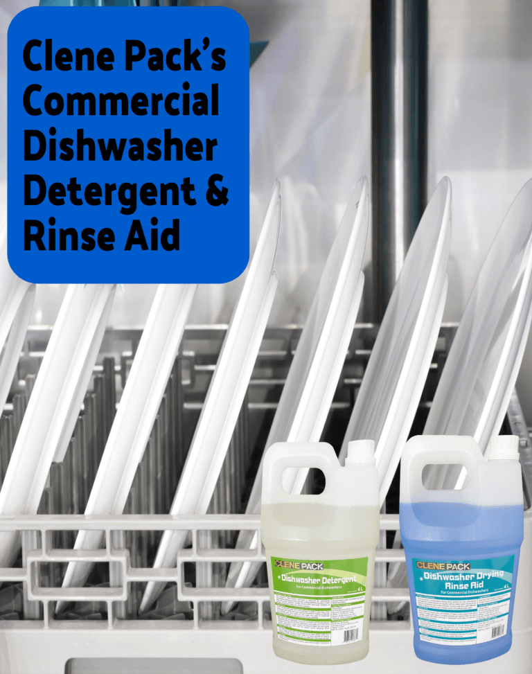 CLENE PACK Industrial Dishwasher Detergent & Rinse Aid – 4 x 1 Gallon ...